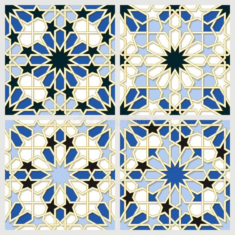 Arabic Tiles Seamless Pattern Stock Vector - Illustration of decoration ...