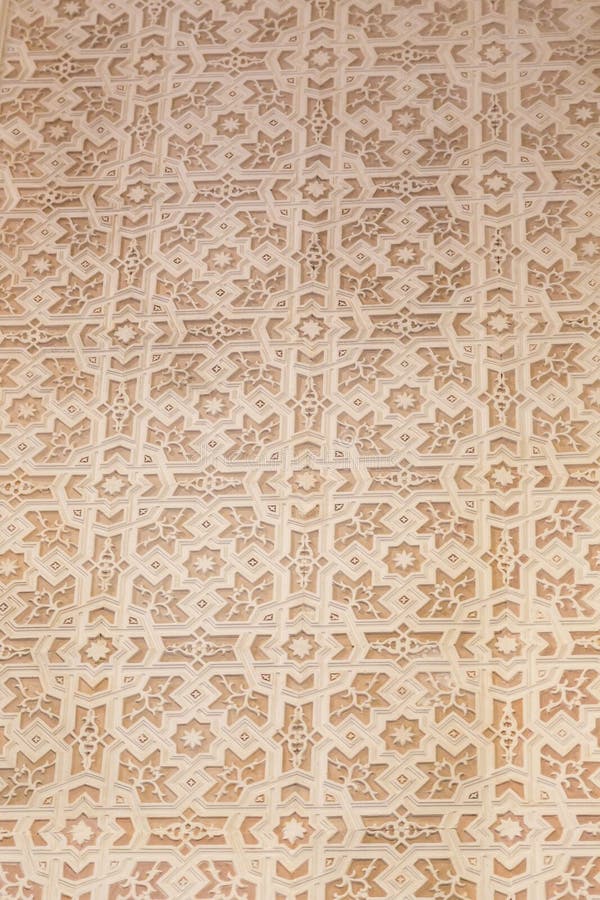 Arabic Tile on Wall in Monochrome Color Stock Image - Image of ...