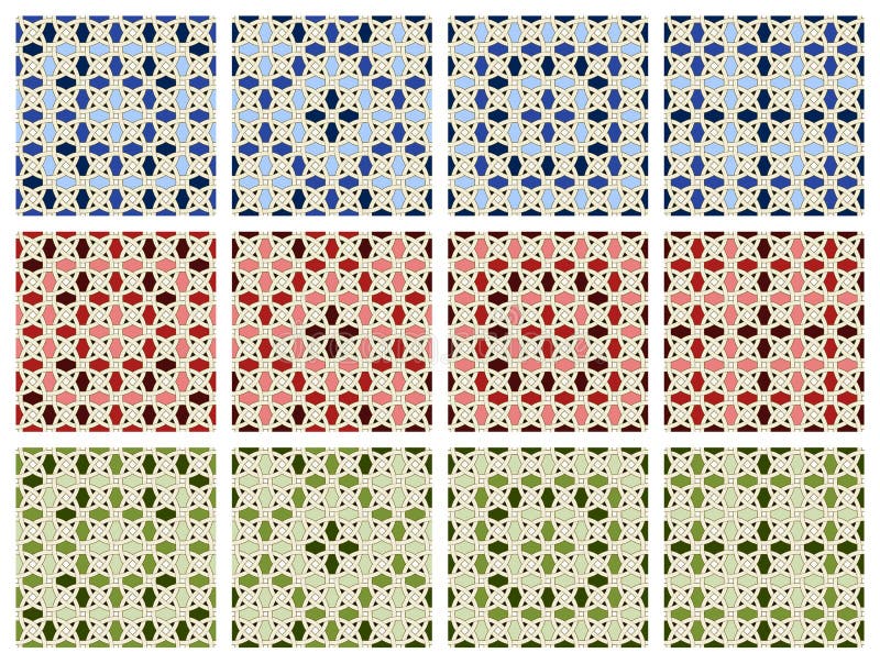 Arabic Tiles Seamless Pattern Stock Vector - Illustration of mosque ...