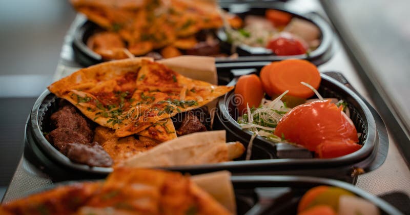 Arabic Traditional Mix Bbq Food on Plastic Container Stock Image ...