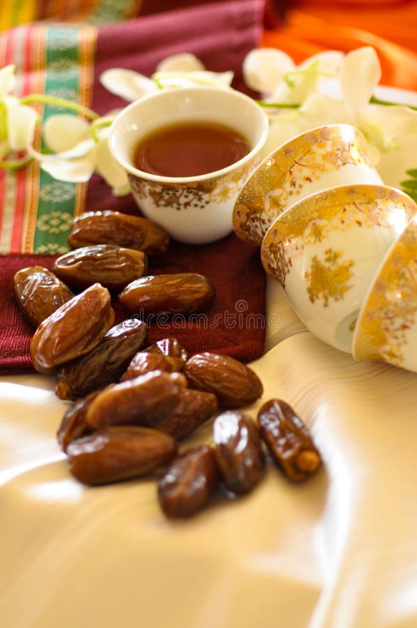 Arabic Turkish Coffee with Dates - Ramadan Concept Stock Photo - Image ...