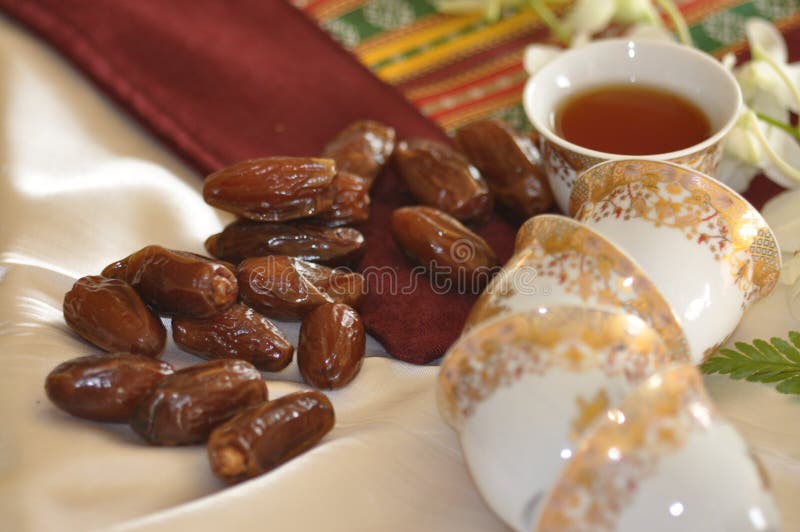 Arabic Turkish Coffee with Dates - Ramadan Concept Stock Photo - Image ...