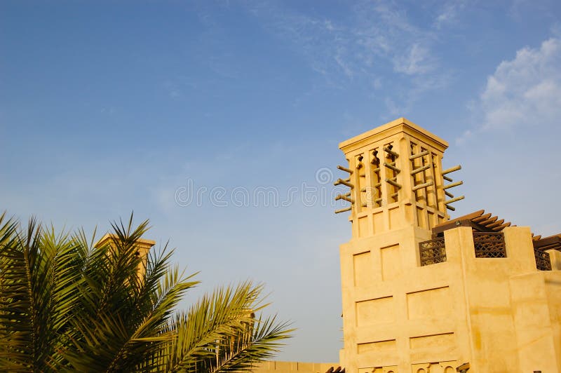 Arabic wind tower stock photo. Image of cooling, arab - 23987978