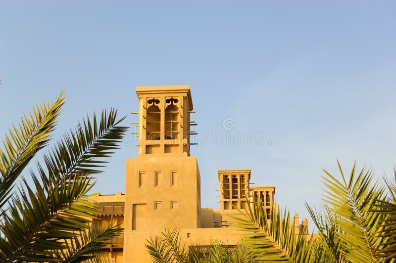 Arabic wind tower stock photo. Image of cooling, arab - 23987978