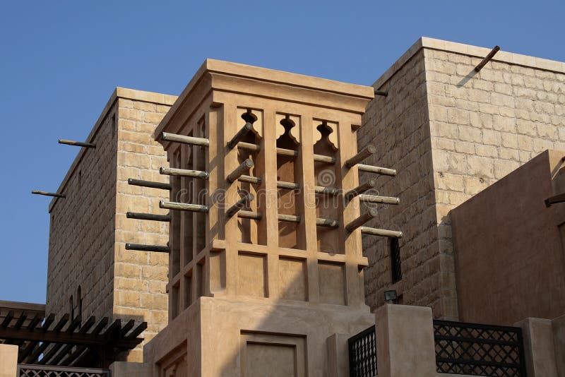 Arabic wind tower stock photo. Image of cooling, arab - 23987978