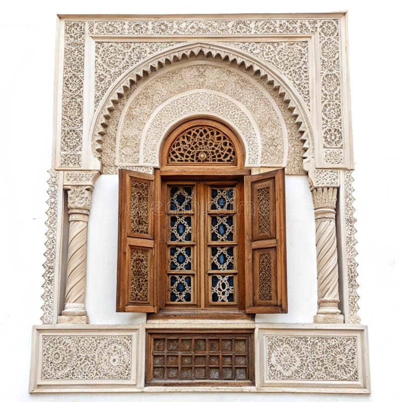 Arabic Window on White Background Stock Illustration - Illustration of ...