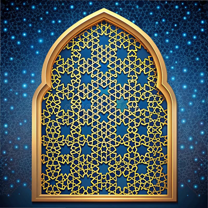 Arabic Window and Stars the Window Frame Features Ornamental Details ...