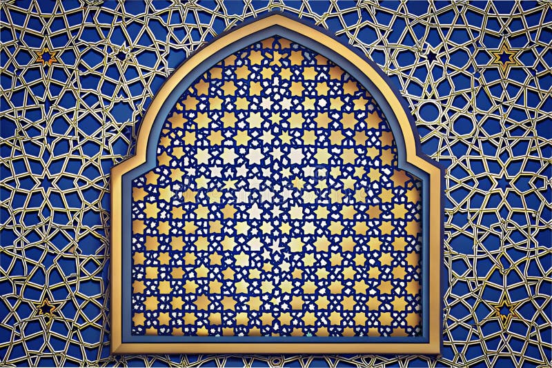 Arabic Window and Stars the Window Frame Features Ornamental Details ...