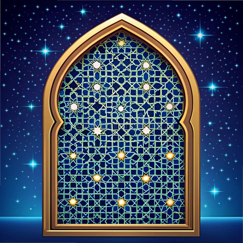 Arabic Window and Stars the Window Frame Features Ornamental Details ...