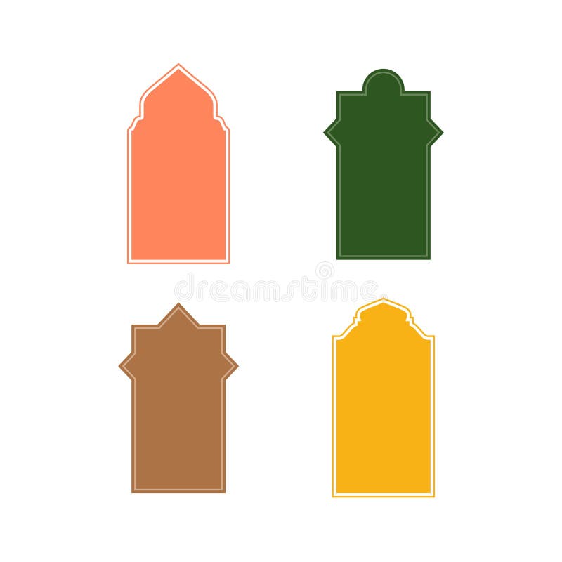 Arabic Windows. Oriental Style Islamic Windows and Arches.. Arab ...