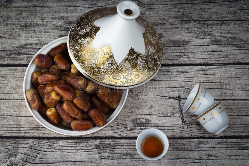 Arabica dates plate stock photo. Image of breakfast - 260673520