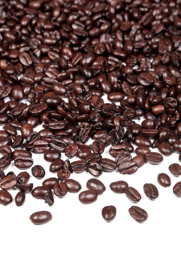 Arabica and Robusta Coffee Beans on White Stock Photo - Image of life ...