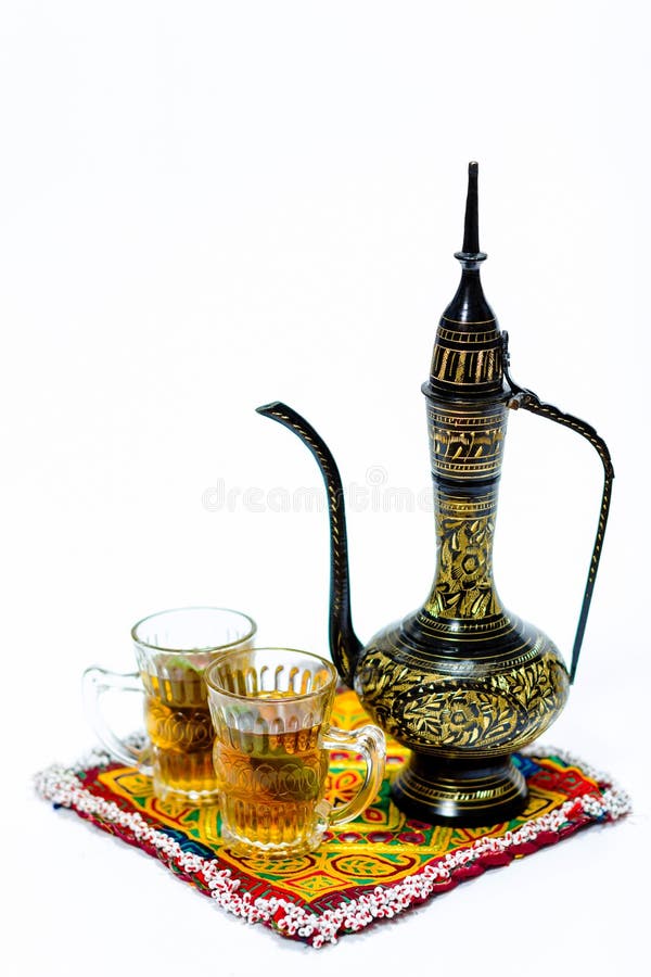 Arabiskt Kaffe Objects Krukar Fotografering för Bildbyråer - Bild av ...