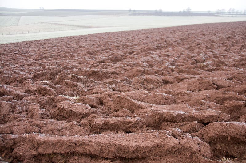 Arable stock image. Image of frost, autumn, farm, grooved - 18480391