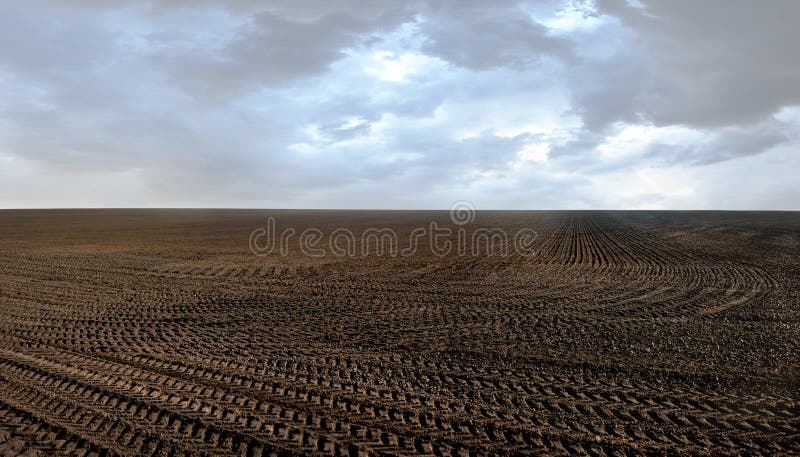 Arable Field of Agricultural Field while Preparing Land for Sowing ...