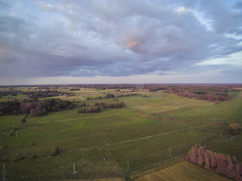 Arable Fields Seen from Above, Agriculture Stock Image - Image of food ...