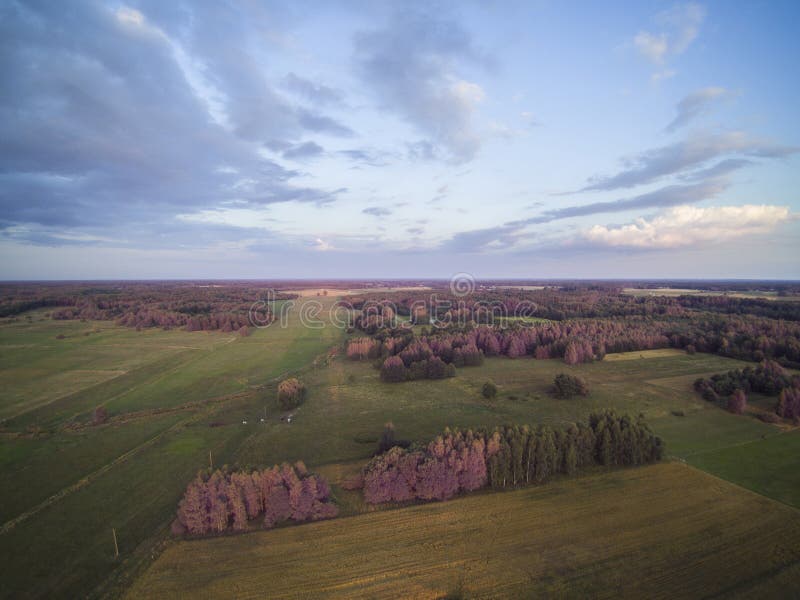 Arable Fields Seen from Above, Agriculture Stock Image - Image of ...