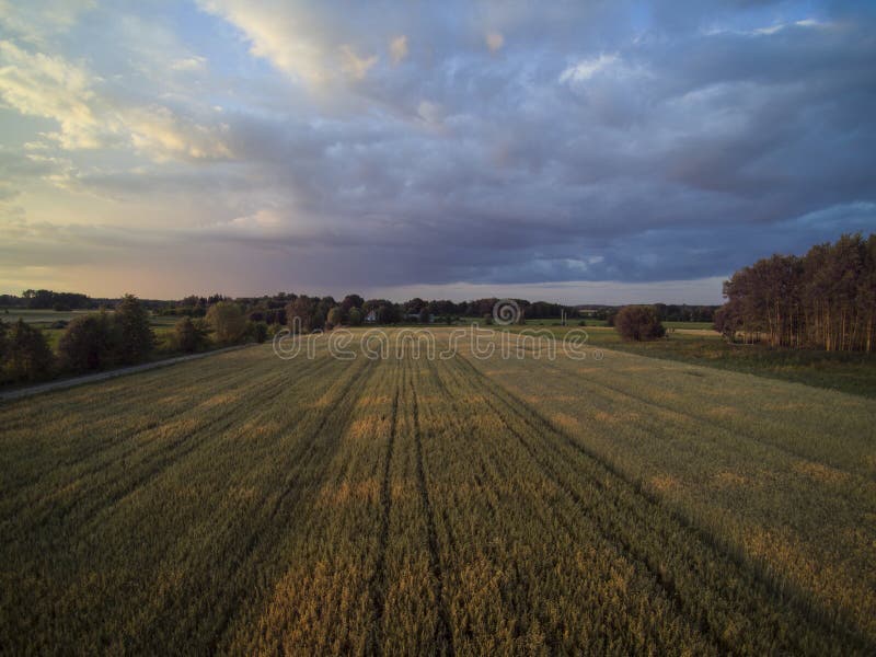 Arable Fields Seen from Above, Agriculture Stock Image - Image of ...
