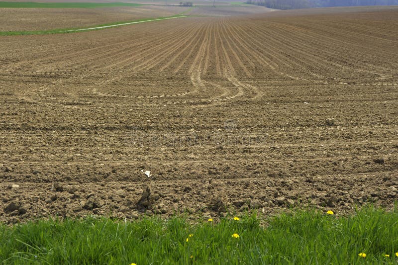 Arable Soil and Field in Spring Stock Photo - Image of land ...