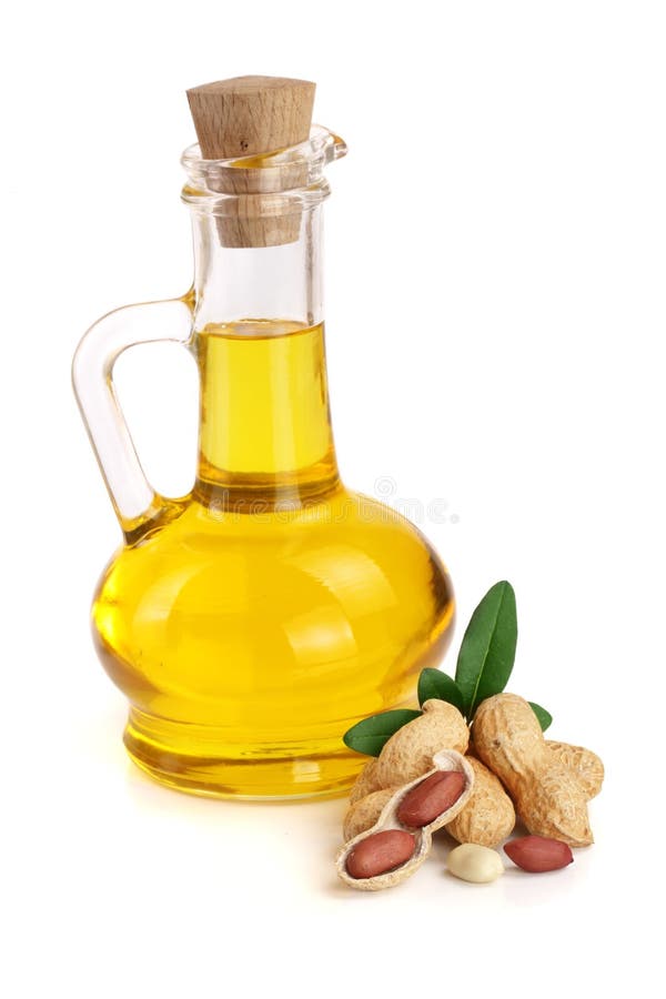 Arachideolie in Een Glasfles Met Pinda's in Zak Stock Foto - Image of ...