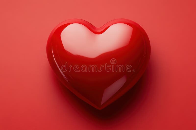 Arafed Red Heart on a Matching Red Background, Accentuated by a Subtle ...
