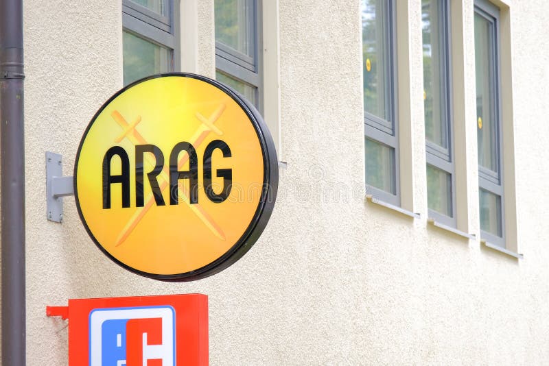 Signo Del Grupo De Seguros Arag Se European Imagen de archivo editorial ...
