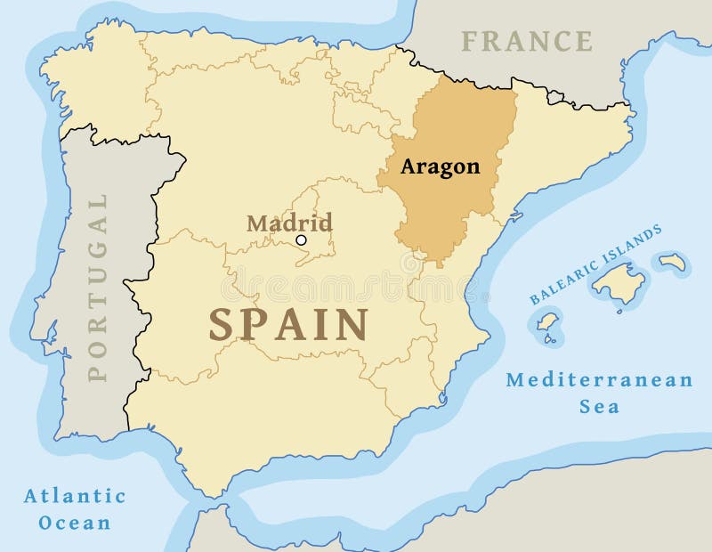 Aragon Autonomous Community Stock Vector - Illustration of region ...