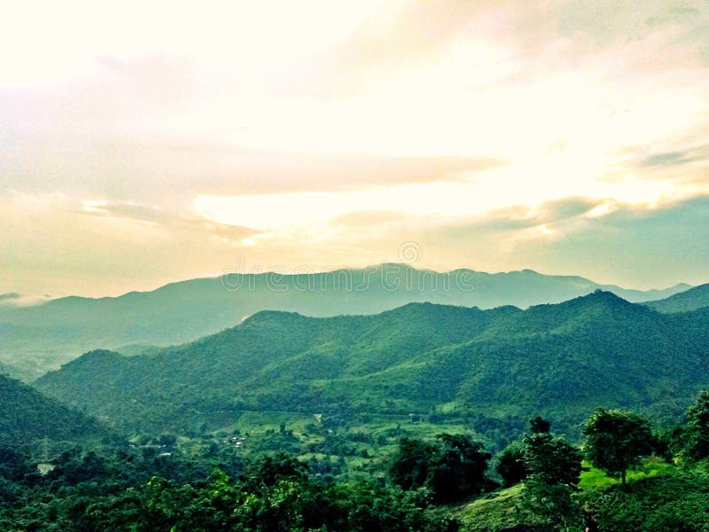 Araku stock image. Image of grass, mist, hill, horizon - 100997591