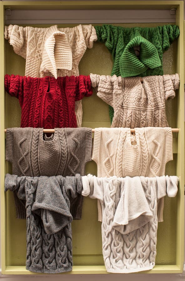Aran sweaters display stock image. Image of cardigan - 45754739