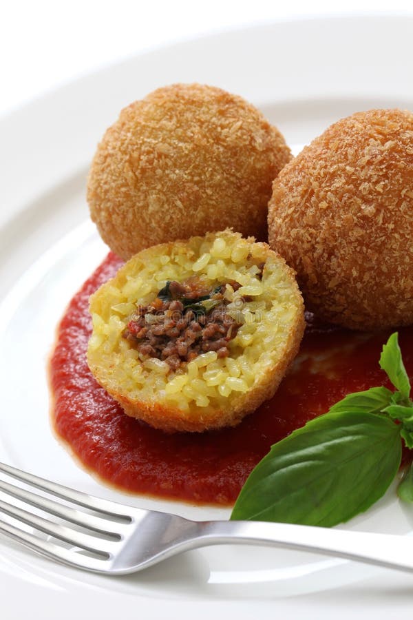Arancini, Boules De Riz Frit Image stock - Image du homemade ...