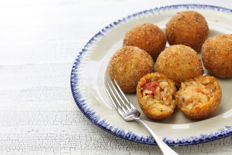 Arancini Di Riso, Boules De Riz Italiennes De Risotto Photo stock ...