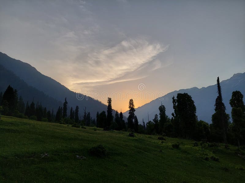 Arang Kel, Azad Kashmir Pakistan Sunset View Stock Image - Image of ...