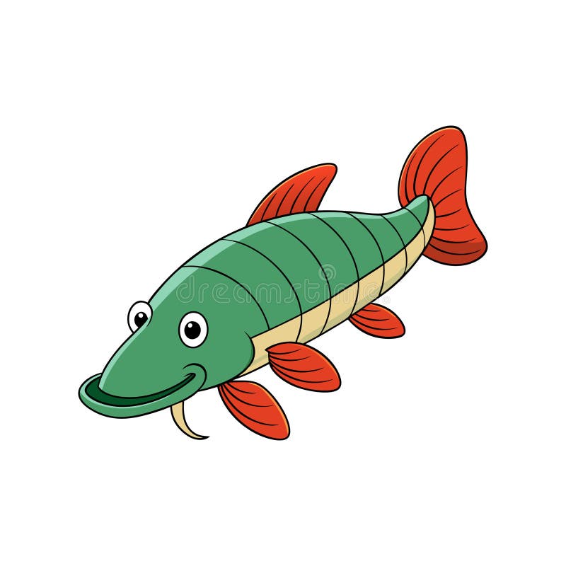 Arapaima Coloring Animal Illustration Design Stock Illustration ...