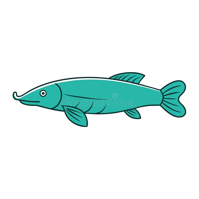 Arapaima Gigantic Fish Learns Icon Vector Illustration Stock Vector ...