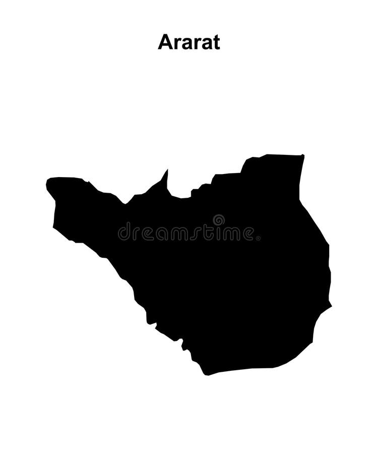 Ararat outline map stock vector. Illustration of marzer - 360326465