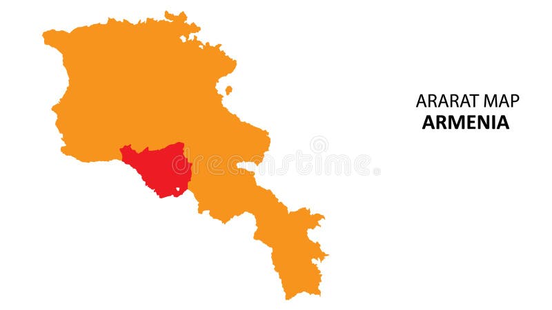 Ararat State and Regions Map Highlighted on Armenia Map Stock Vector ... Ararat State and Regions Map Highlighted on Armenia Map Stock Vector ...