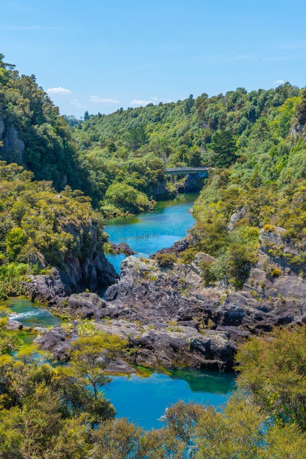 Aratiatia Rapids in New Zealand Stock Photo - Image of rapid, canyon ...