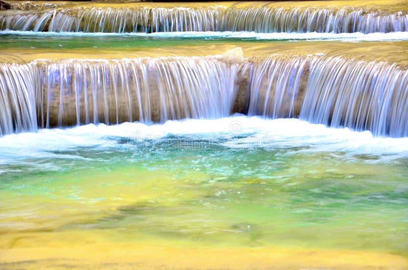 Arawan Waterfall at Thailand Stock Image - Image of beauty, arawan ...