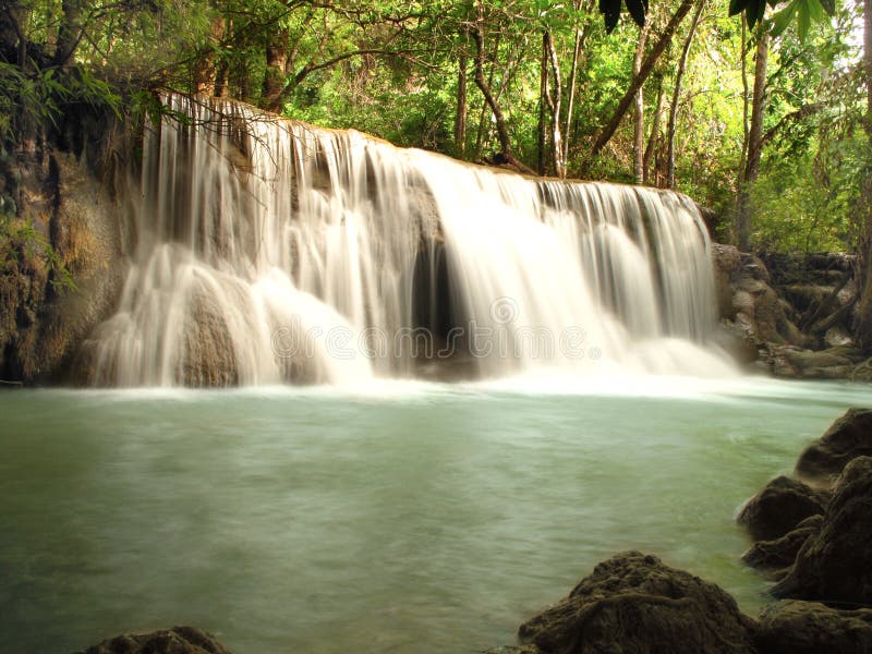 Arawan Waterfall in Thailand Stock Photo - Image of champasak ...