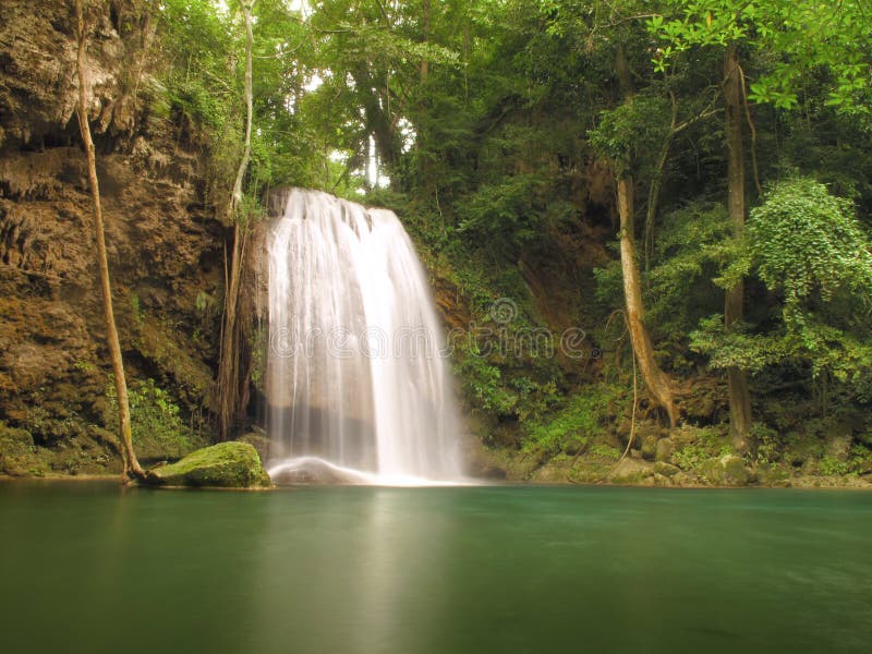 Arawan Waterfall in Thailand Stock Photo - Image of arawan, exotic ...