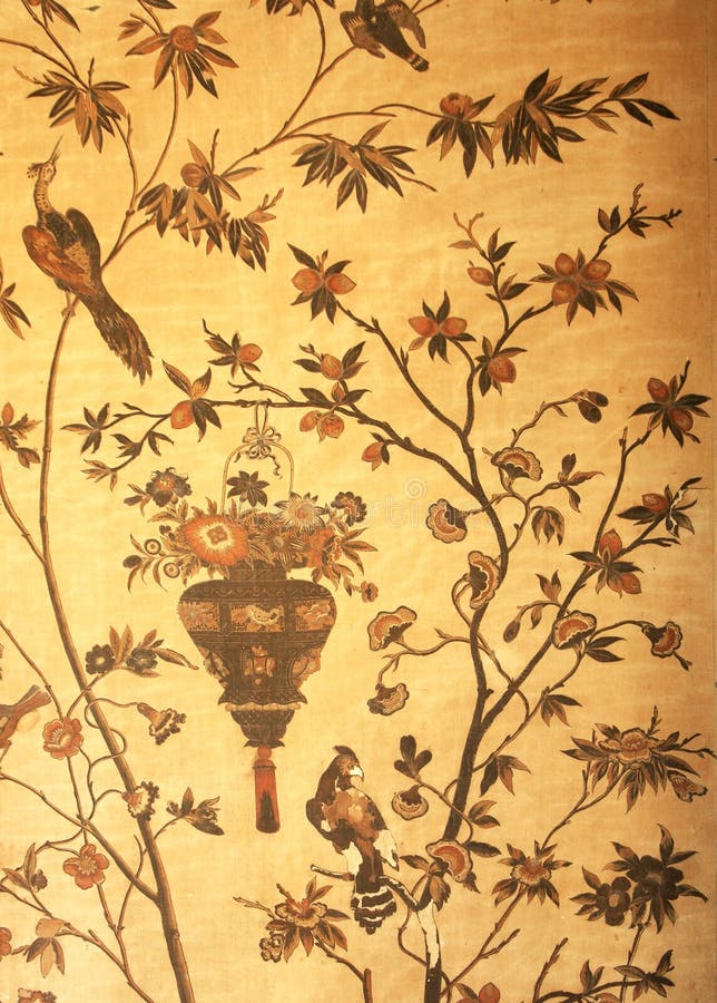 Arazzo with Bird and Flowers Stock Illustration - Illustration of ...