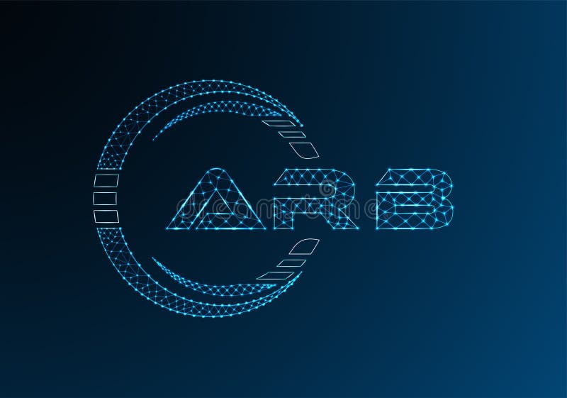 ARB Low Poly Letter Logo Vector Design. Stock Illustration ...