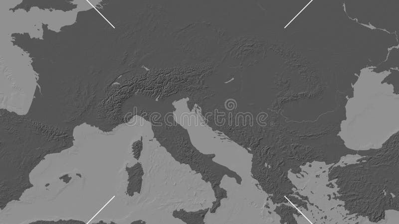 Arbe Island in the Adriatic Sea. Bilevel Map. Zoom Stock Video - Video ...