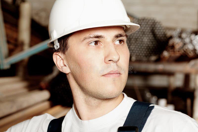 Arbeider stock afbeelding. Image of helm, ijzer, baan - 11510475