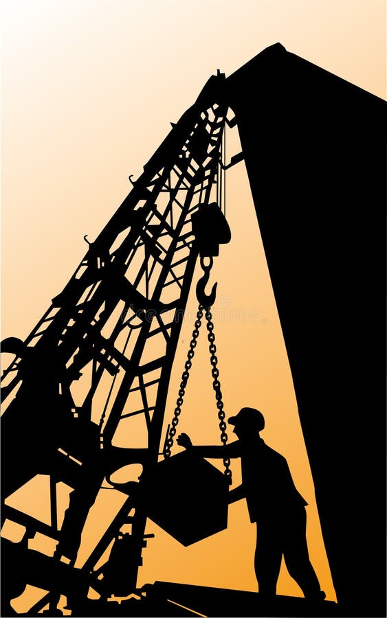 Werklieden op gebouw vector illustratie. Illustration of grint - 11026137