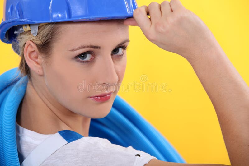 Arbeider Die Een Begroeting Geven Stock Afbeelding - Image of hoed ...