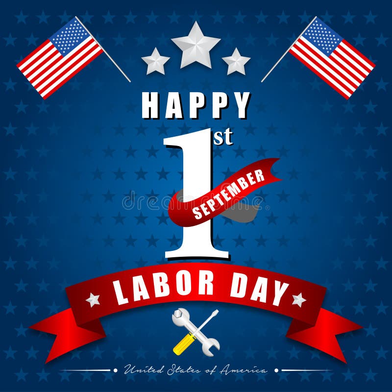 Arbeidsdag van Amerikaan vector illustratie. Illustration of ...