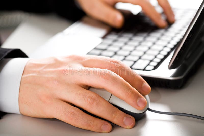 Computerarbeit stockfoto. Bild von discuss, erklären, partner - 5669194