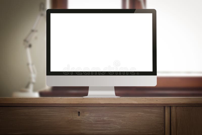 Arbeitsplatz Mit Laptop Oder Notebook Auf Dem Schreibtisch Stockfoto ...