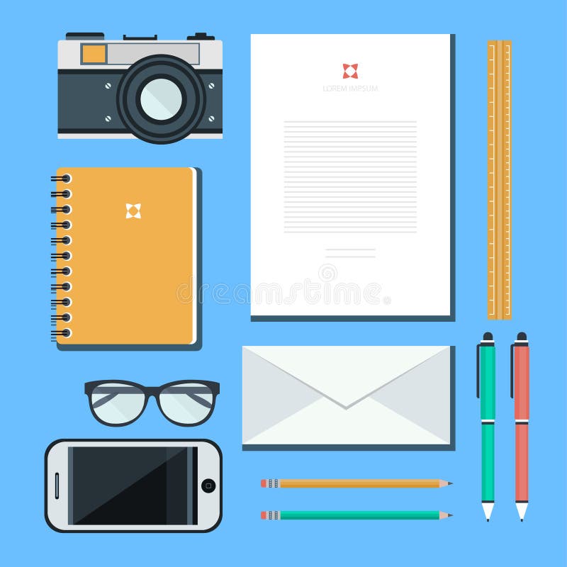 Arbeitsplatz-Konzept-Vektor-Netz-Fahne Im Flachen Design Vektor ...